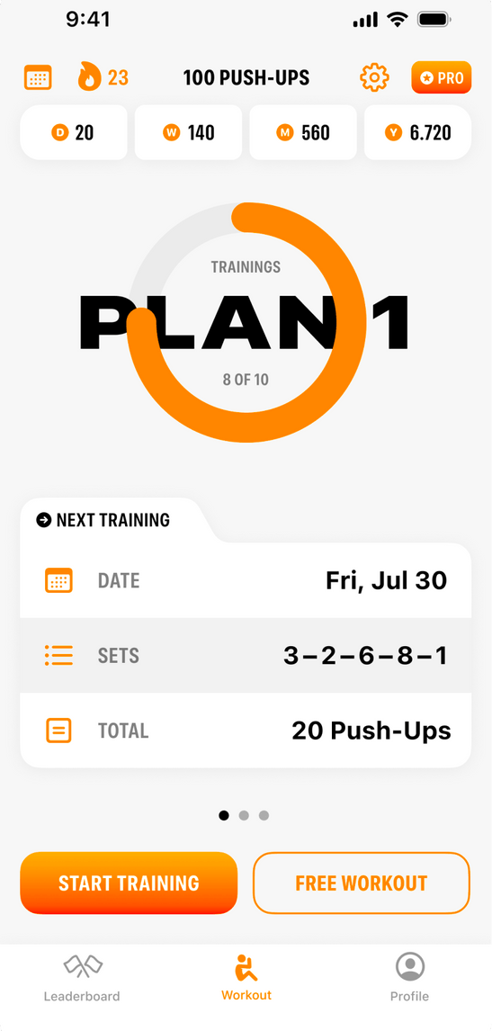 Foxyfitness - 100 Push-Ups Counter & Trainer, Sit-Ups, Squats, Burpees