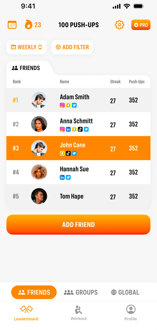 Foxyfitness - 100 Push-Ups Counter & Trainer, Sit-Ups, Squats, Burpees